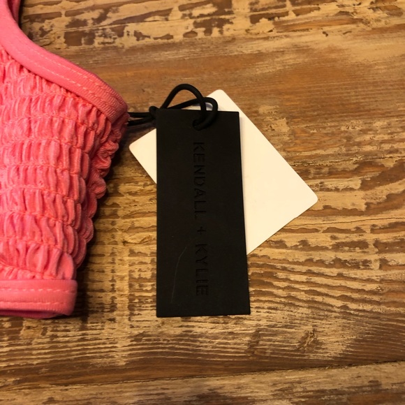 Kendall & Kylie | Swim | Nwt Kendal And Kylie Neon Pink Smocked Bikini ...